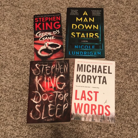 Other | Thriller Horror Set 4 Books Stephen King Michael Koryta Nicole Lundrigan | Poshmark